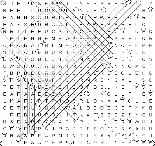 Candy solution Word Search Puzzle